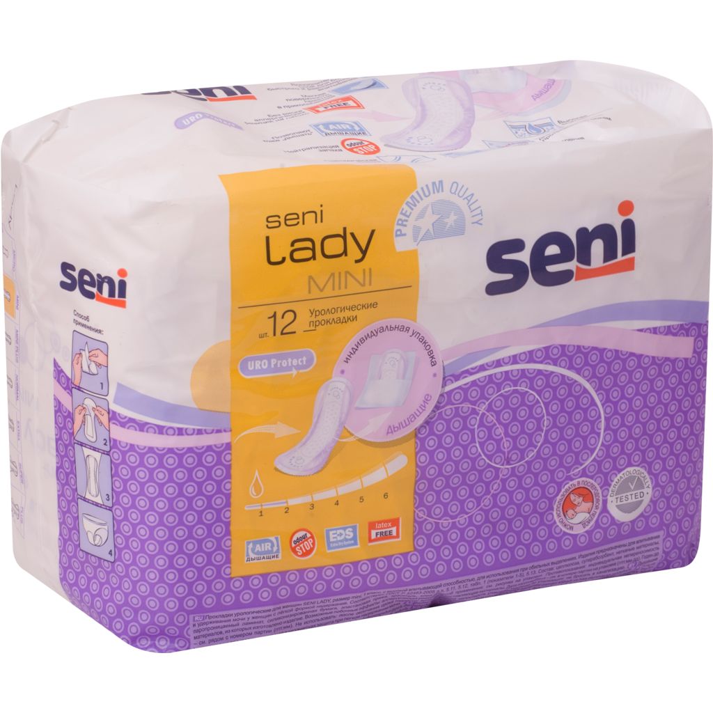 Seni Lady Mini Прокладки урологические, 12 шт, 2 капли - купить в ...